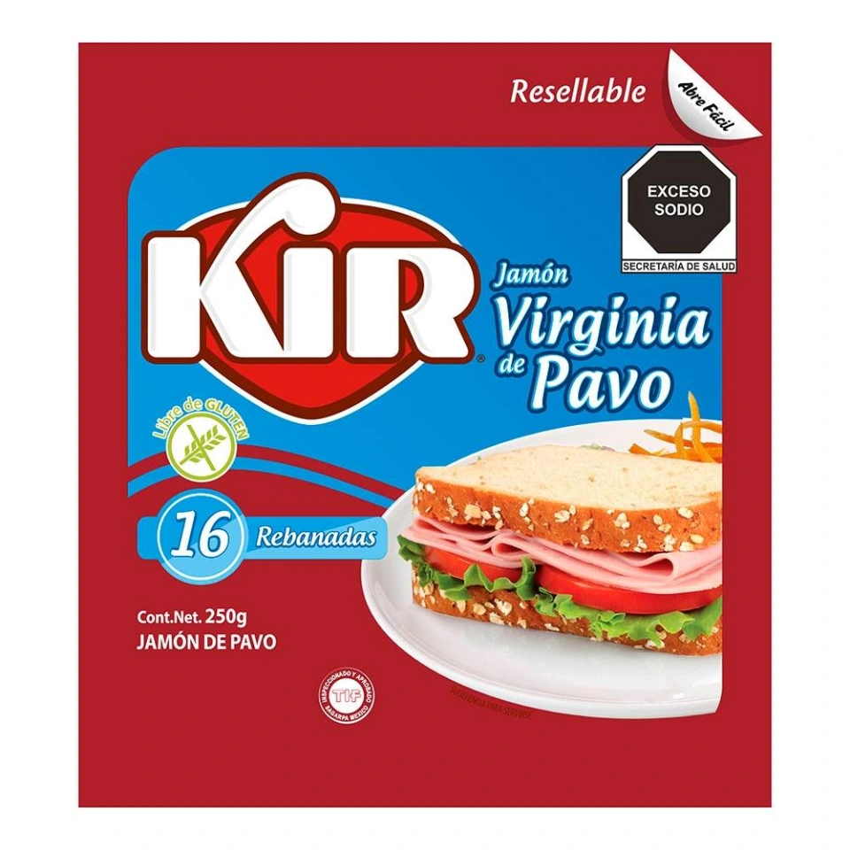 Jamon Virginia De Pavo Kir 250Grs