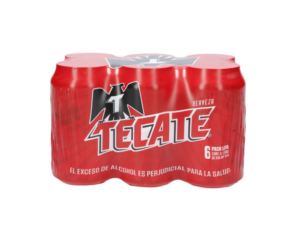 Cerveza Tecate Roja Six Lata