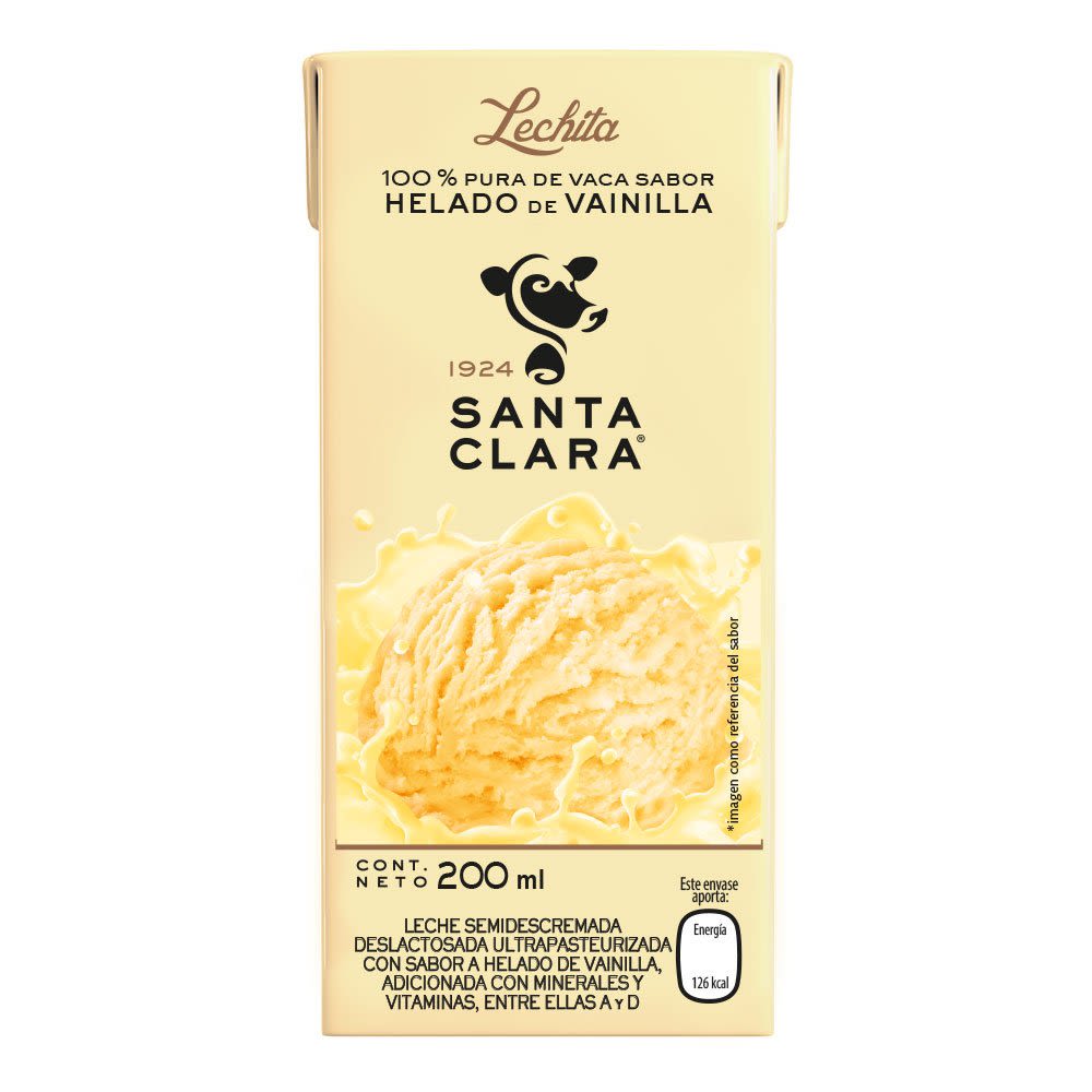 Leche Santa Clara Saborizada Helado De Vainilla 200 Ml
