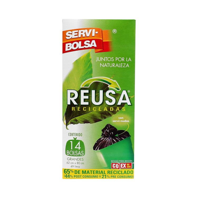 Bolsa de Basura Reusa Recicladas Grandes 14 U