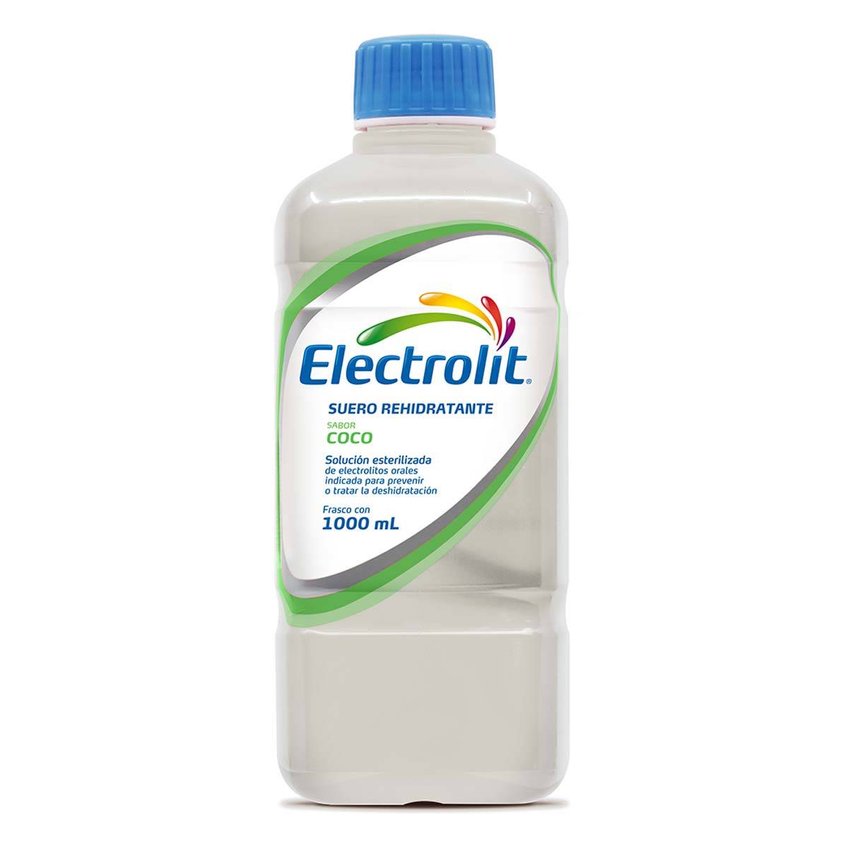 ELECTROLIT Suero Rehidratante SABOR COCO 1000 ML. Electrólitos orales ...