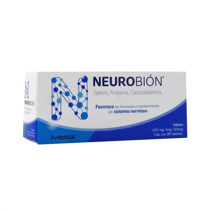 NEUROBIÓN 30 TABS. 100 MG/5 MG/50 MCG. Complejo B [Tiamina, Piridoxina ... NEUROBIÓN 30 TABS. 100 MG/5 MG/50 MCG. Complejo B [Tiamina, Piridoxina ...