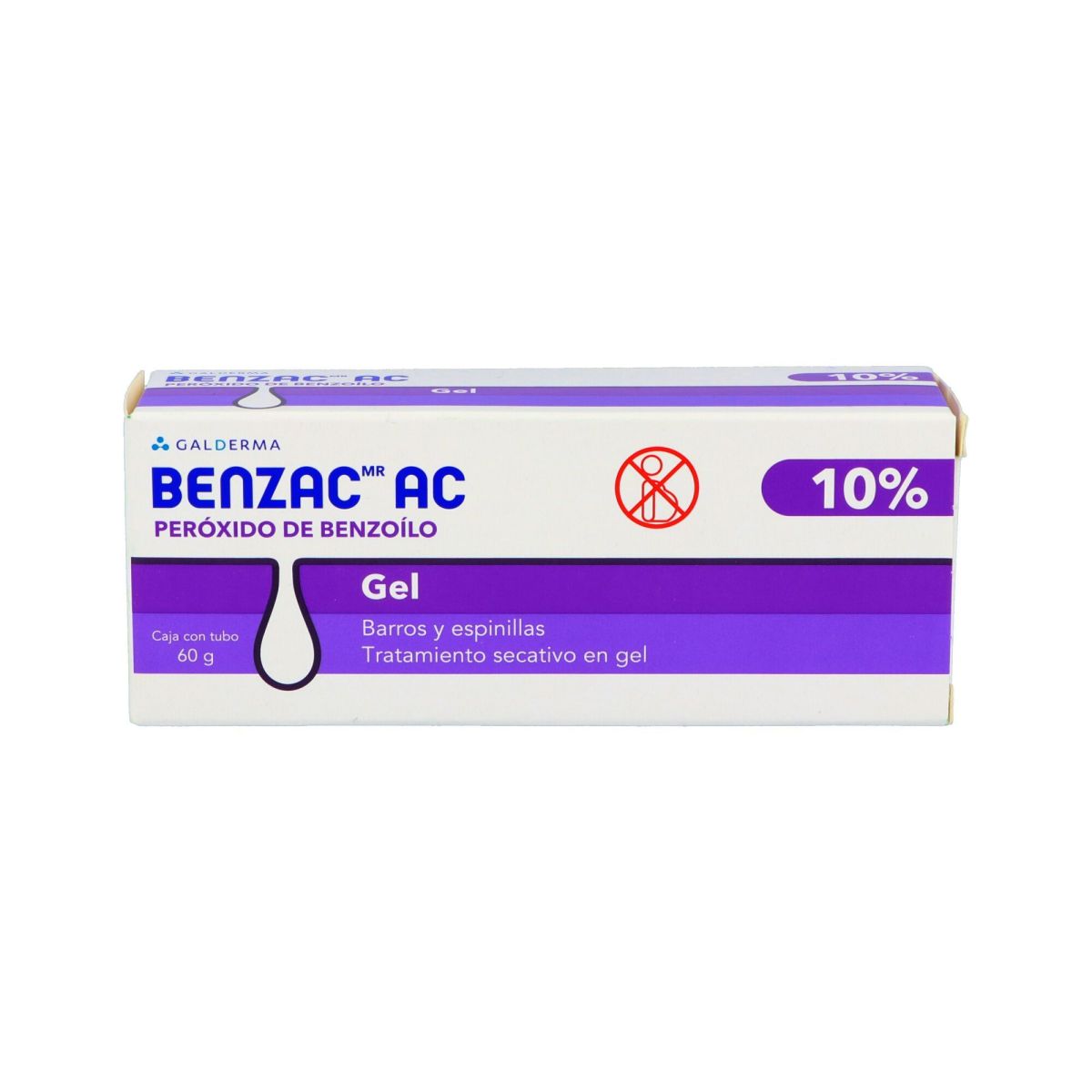 BENZAC AC GEL 10% TUBO 60G. Peróxido de Benzoílo