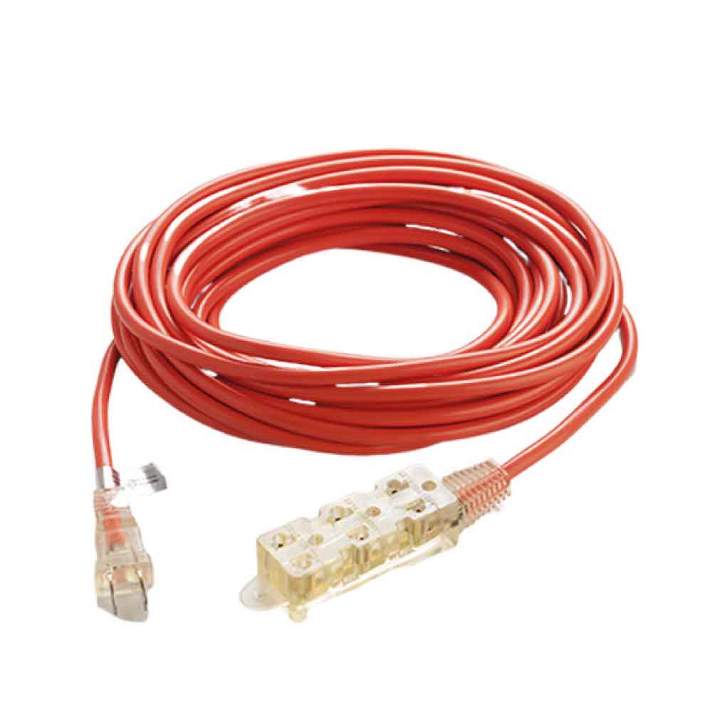 INCABLE EXTENSION 2X16 10MT NARANJA 3SERV.