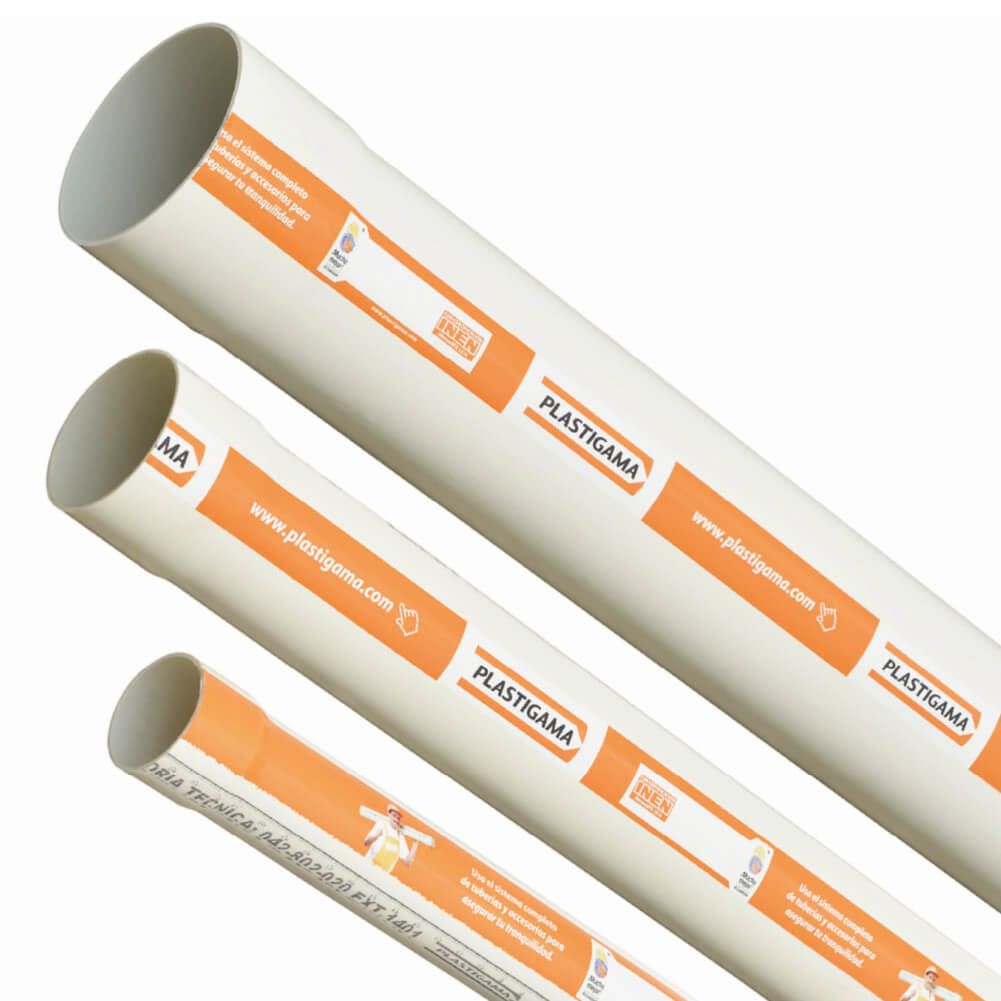PLASTIGAMA DESAGUE TUBO PVC 50MM 3M (10UxPAQUETE)