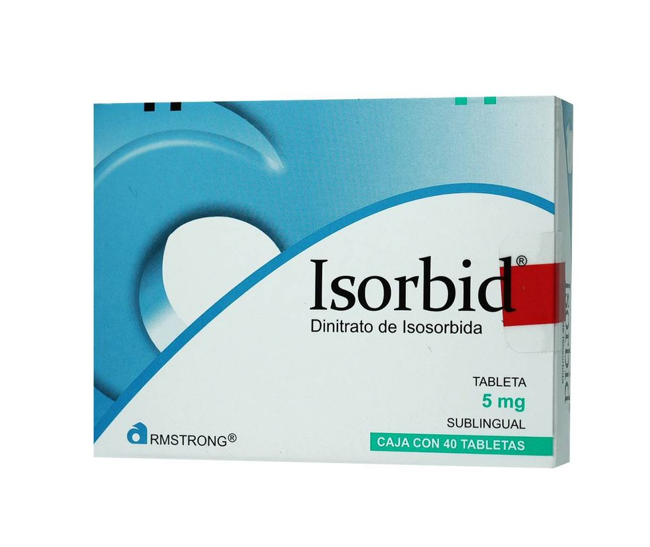 ISORBID SUBL 5MG - TAB 40. Dinitrato de Isosorbida