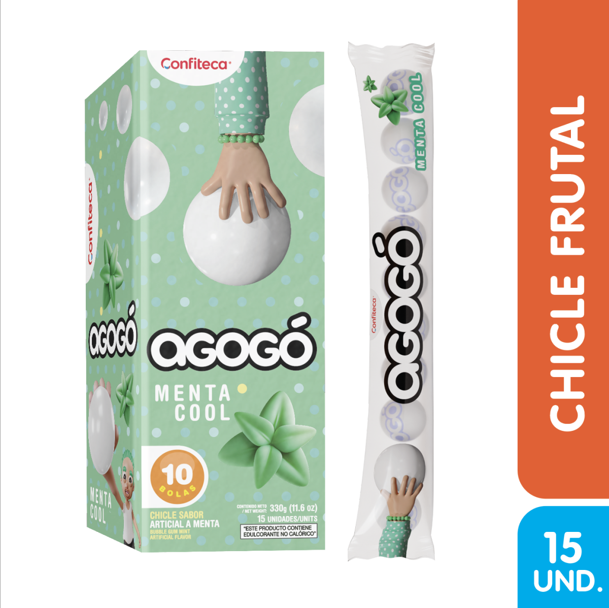 AGOGO MENTA COOL GRANDE $0.25 10 x 15 x 40 RV1