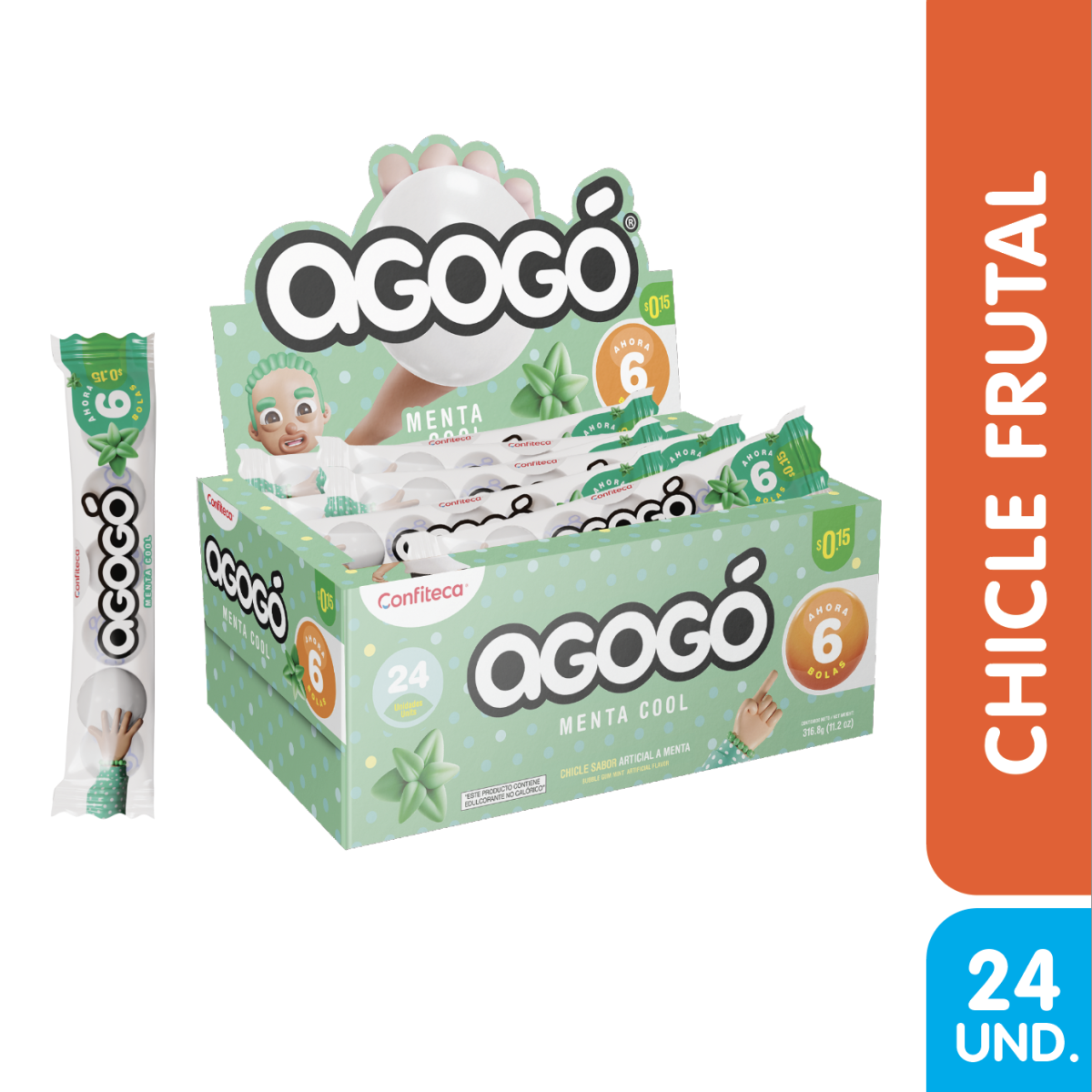 AGOGO MENTA COOL GRANDE $0.15 6X24X30 RV1