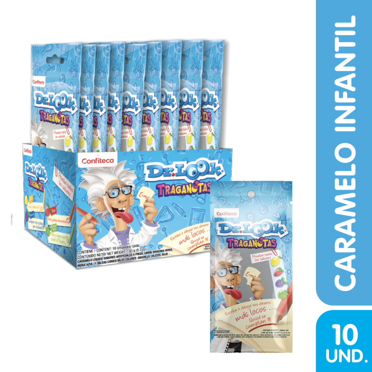 DR LOOK TRAGANOTAS CARAMELO LIQUIDO SURTID.Y OBLEA 10X6 RV1