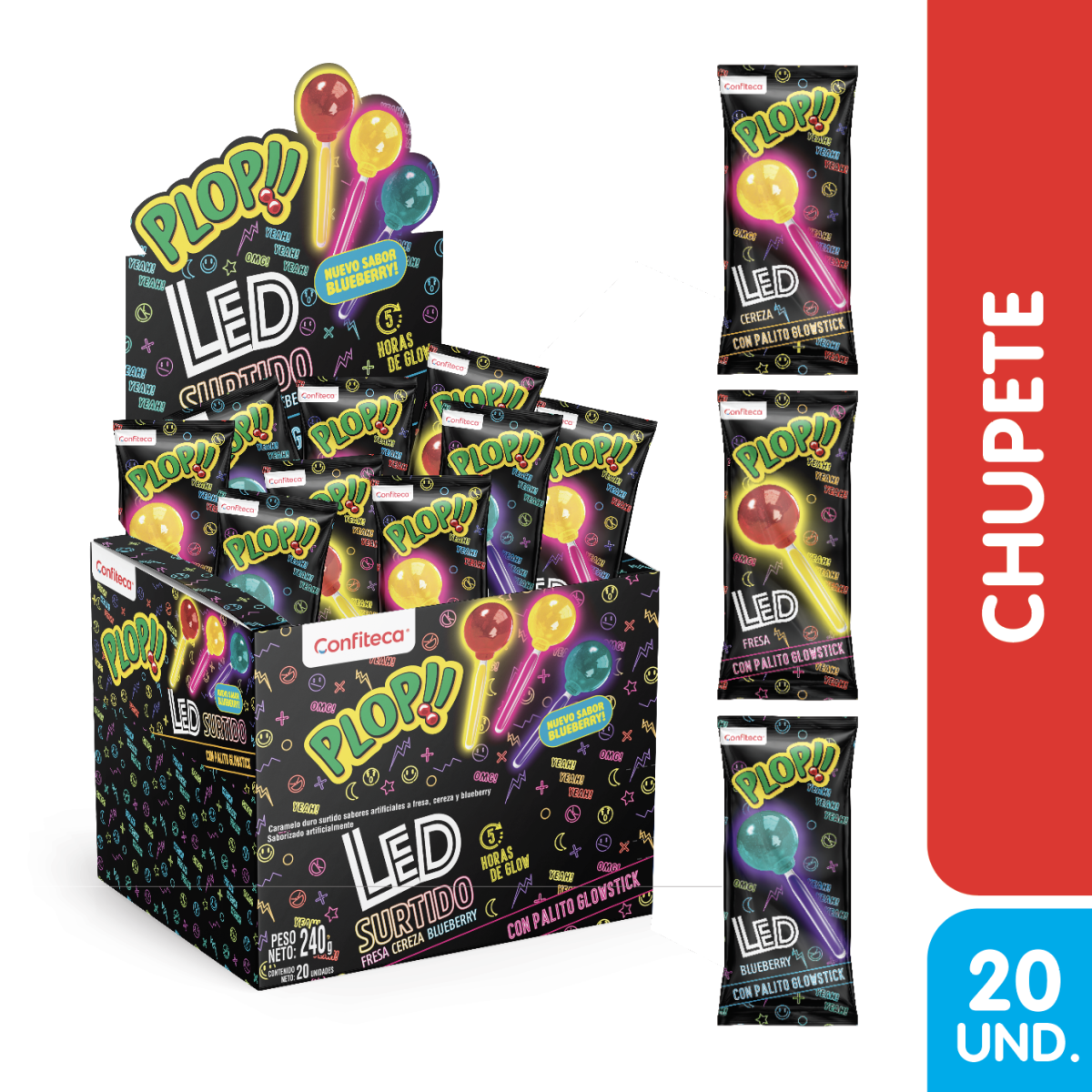 PLOP LED GLOW SURTIDOS 20 X 12 RV1