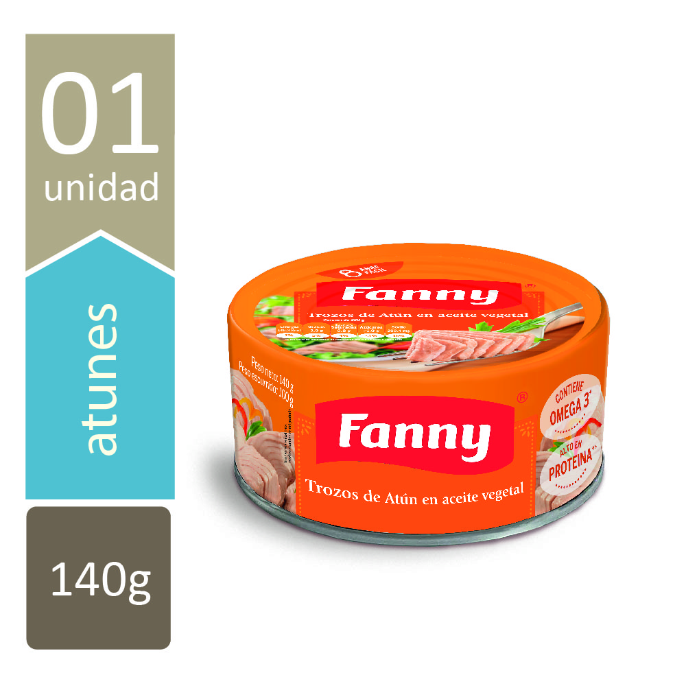ATUN TROZO ACEIT VEG FANNY 140 GR