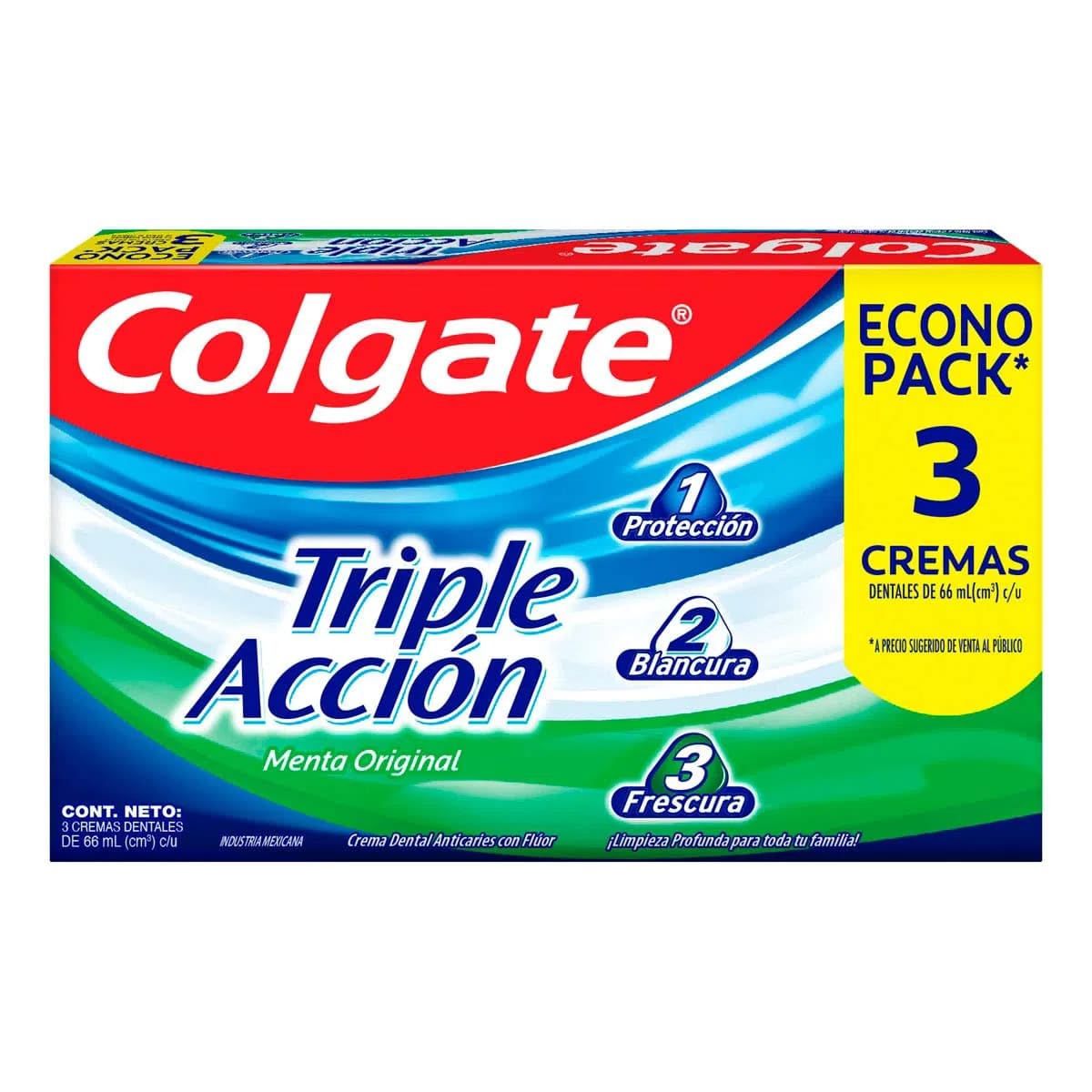 Pasta Dental Colgate Triple Accion 66 Ml 3Pack