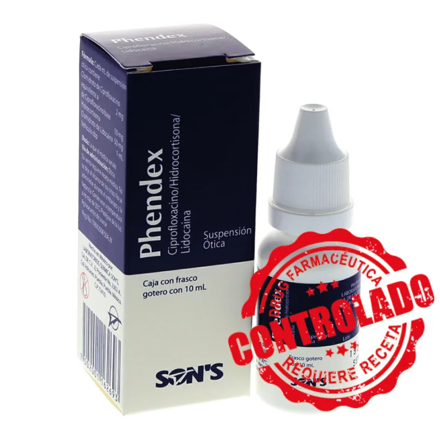 PHENDEX SUSP. Ótica FCO. Gotero 10 ML. 2-10-50 MG/1 ML. RX ...
