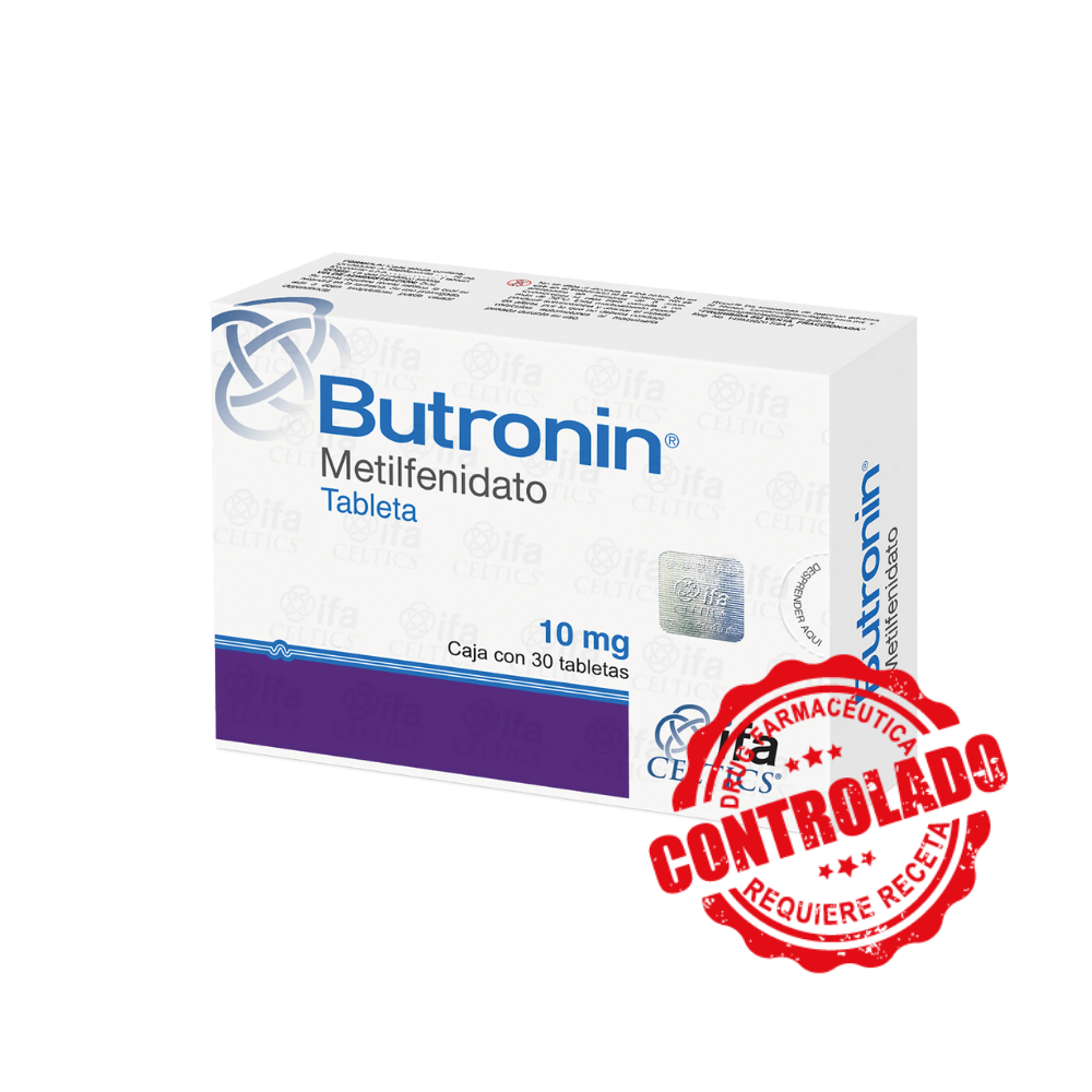 BUTRONIN 10 MG 30 TABLETAS RX. Metilfenidato (ND)