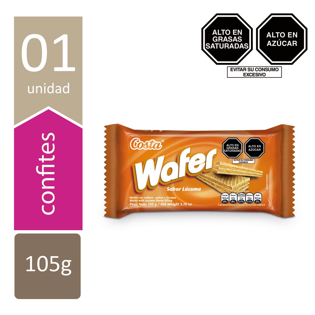 WAFER SABOR LUCUMA 124 GR