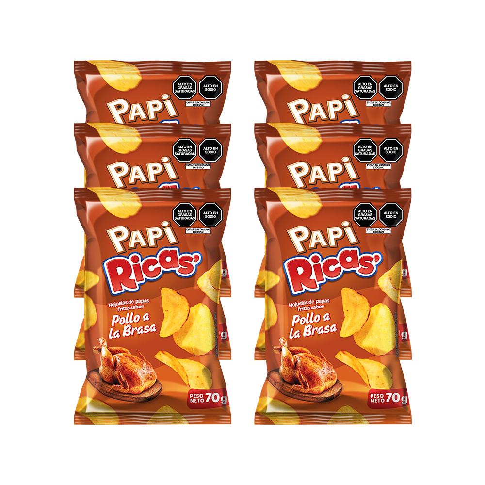 Papi Ricas sabor Pollo a la Brasa de 70 gr