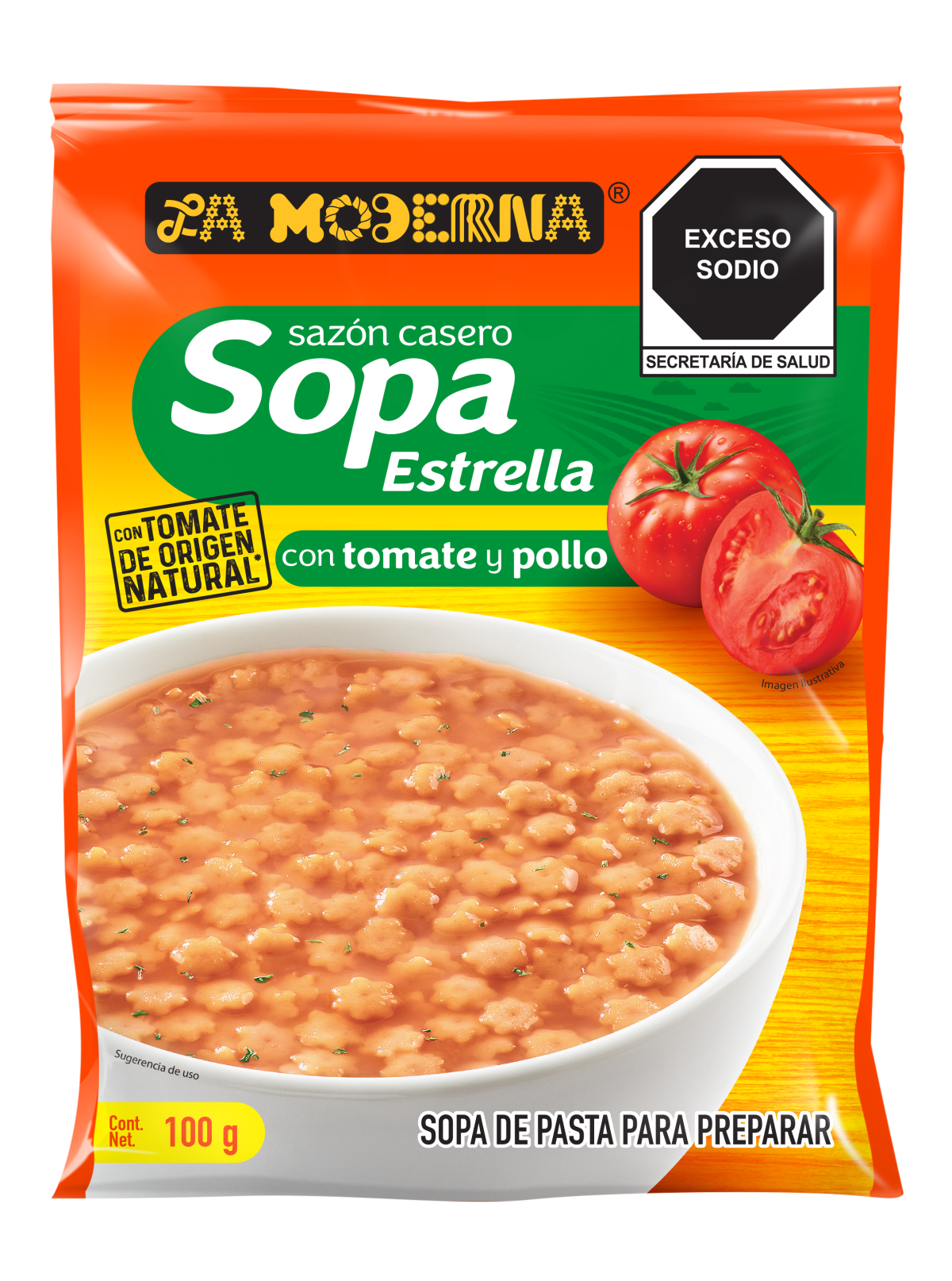 Sopa En Sobre Estrellitas La Moderna 100 Grs