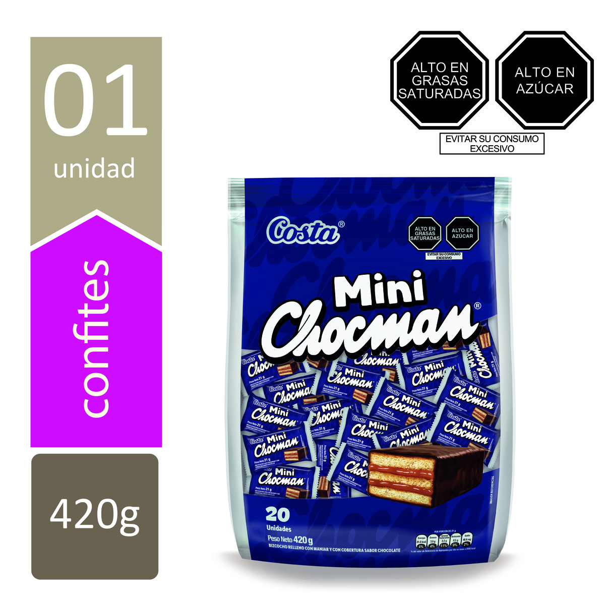 BIZCOCHO MINI CHOCMAN 20X21GR.