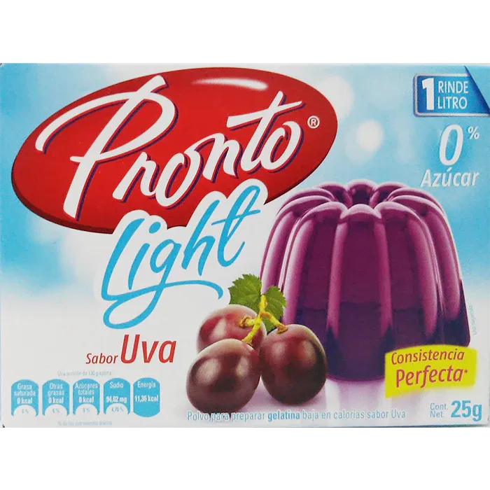 Gelatina Pronto Light Uva 24 Gr
