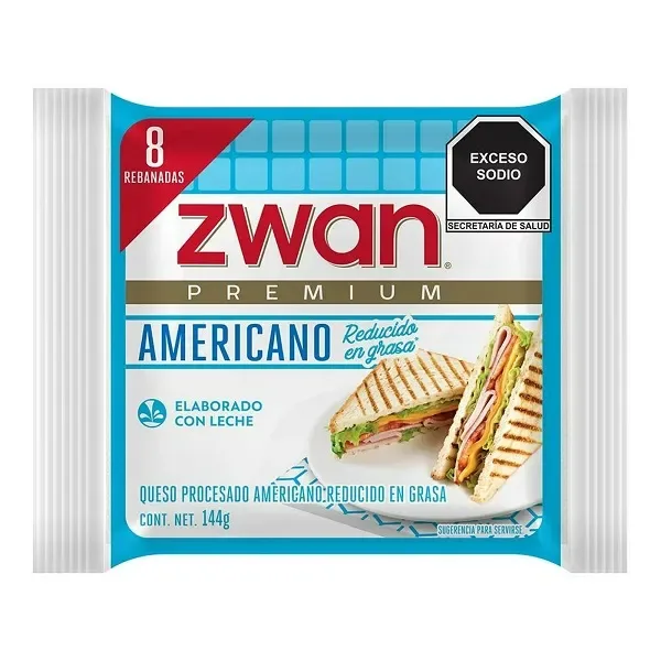 Queso Tipo Americano Zwan Premium Red En Gsa 144Gr