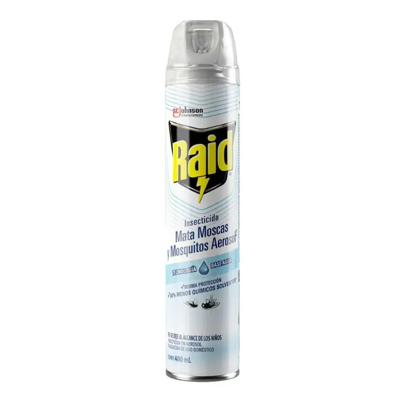 Insecticida Raid Aerosol Mata Moscas Y Mosquitos 400 Ml