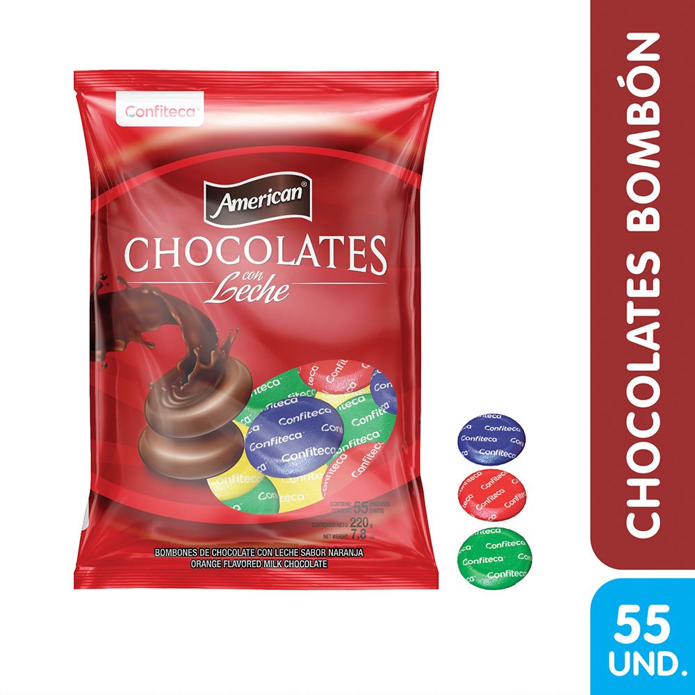 CONFITECA CHOCOLATE LECHE NARANJA SURTIDO 55X20 RV1