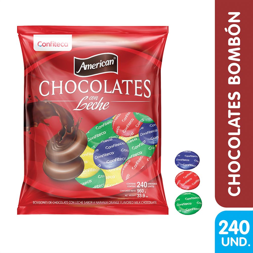CONFITECA CHOCOLATE LECHE NARANJA SURTIDO 240X12 RV1