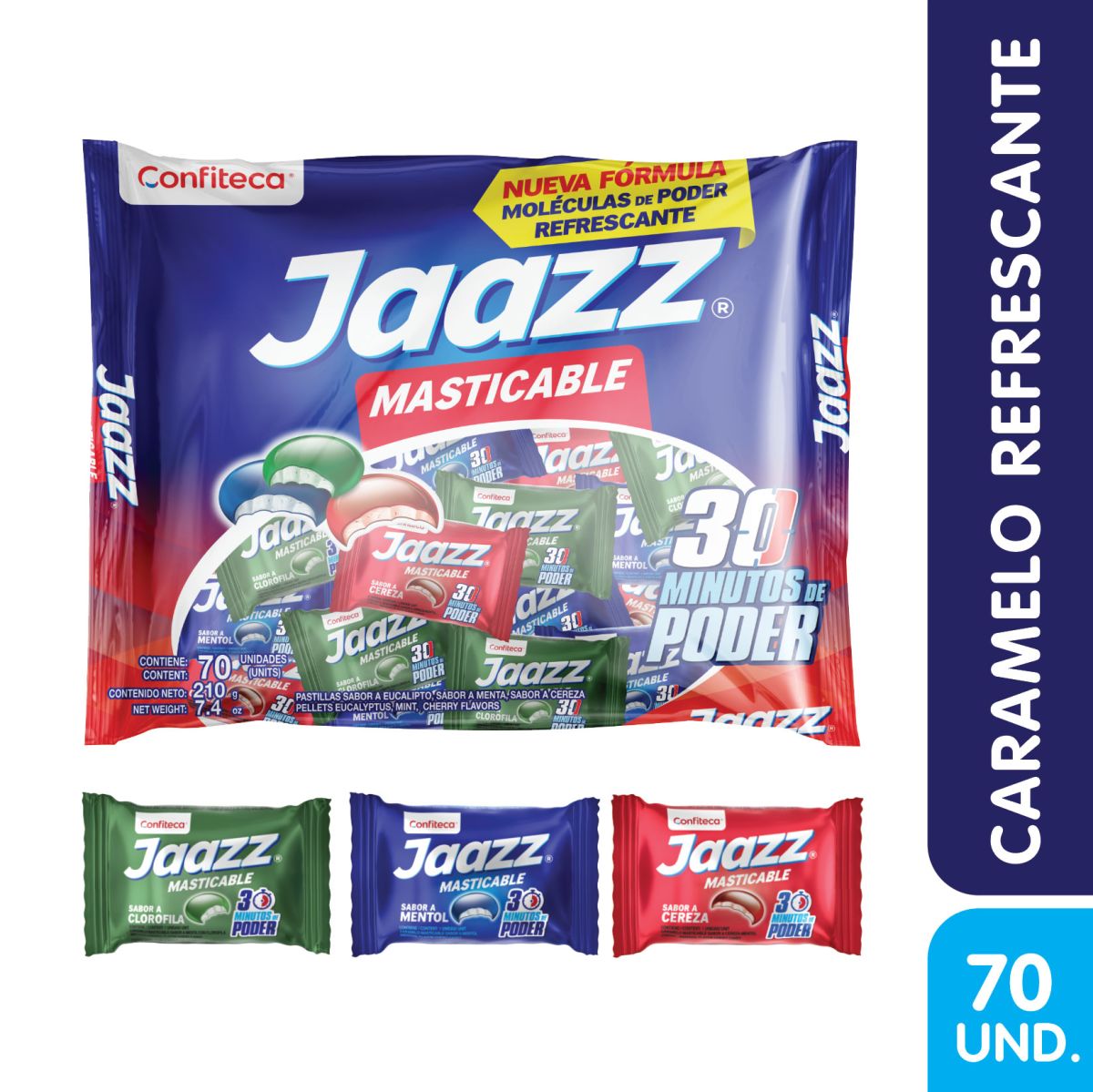 JAAZZ CARAMELO MASTICABLE SURTIDO 70 X 30 RV1