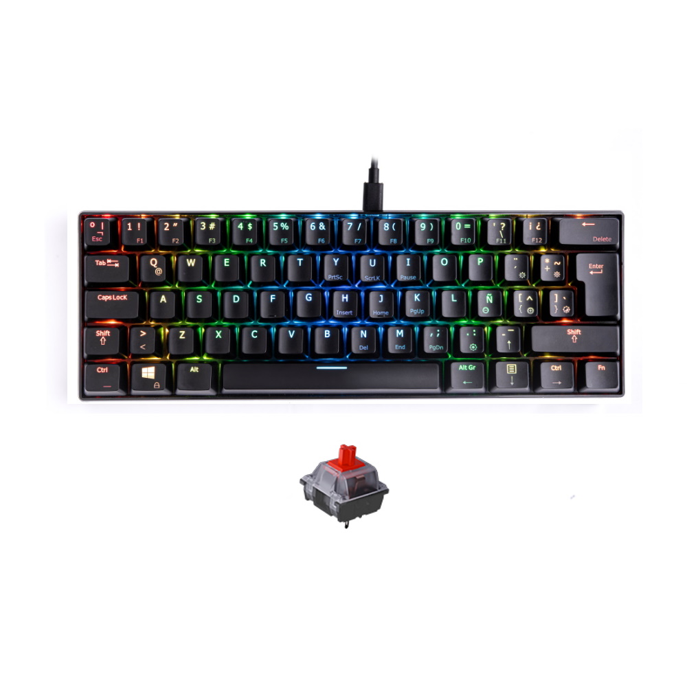 Teclado VSG Mintaka 60% RGB Black (Sw Red)