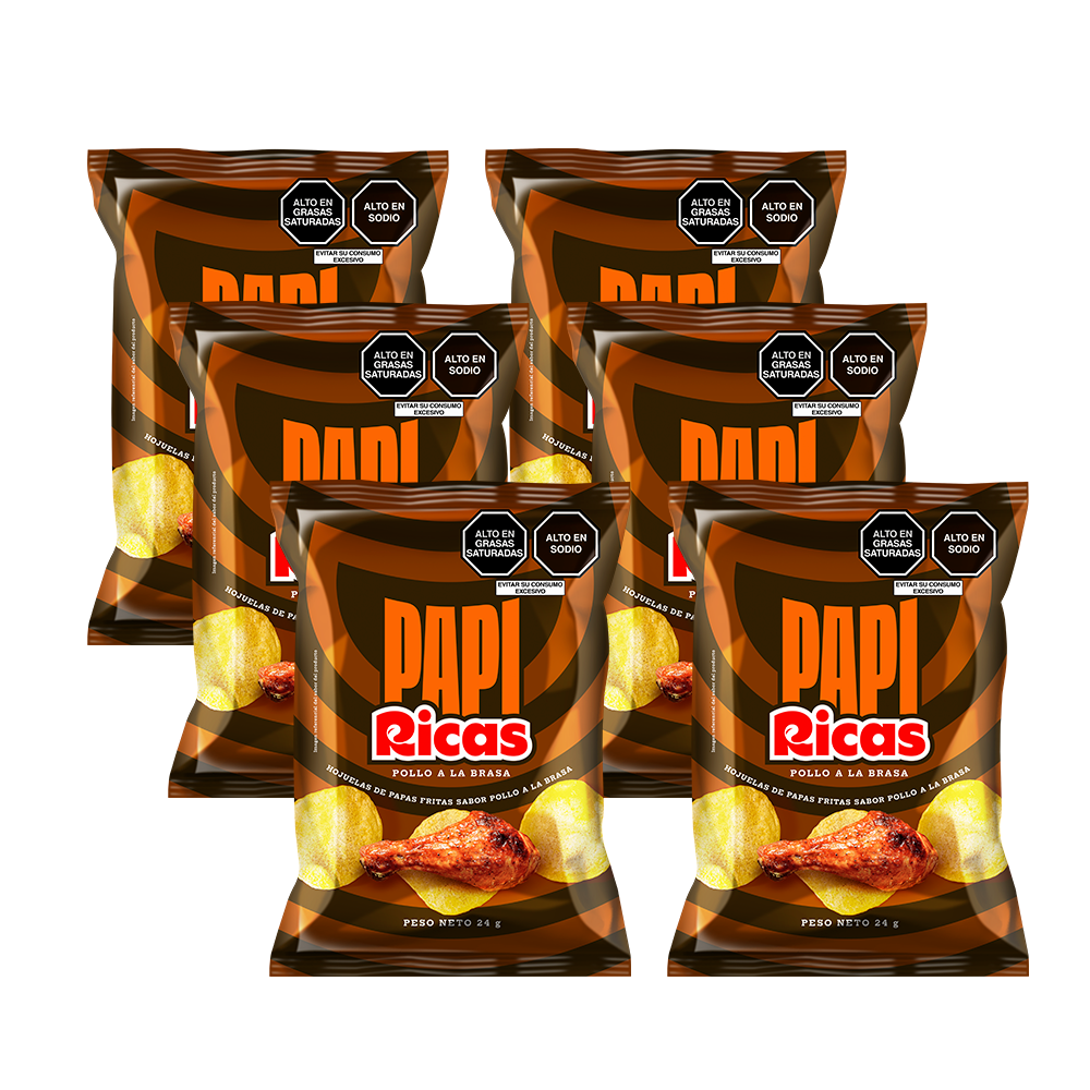 Papi Ricas sabor Pollo a la Brasa de 24 gr