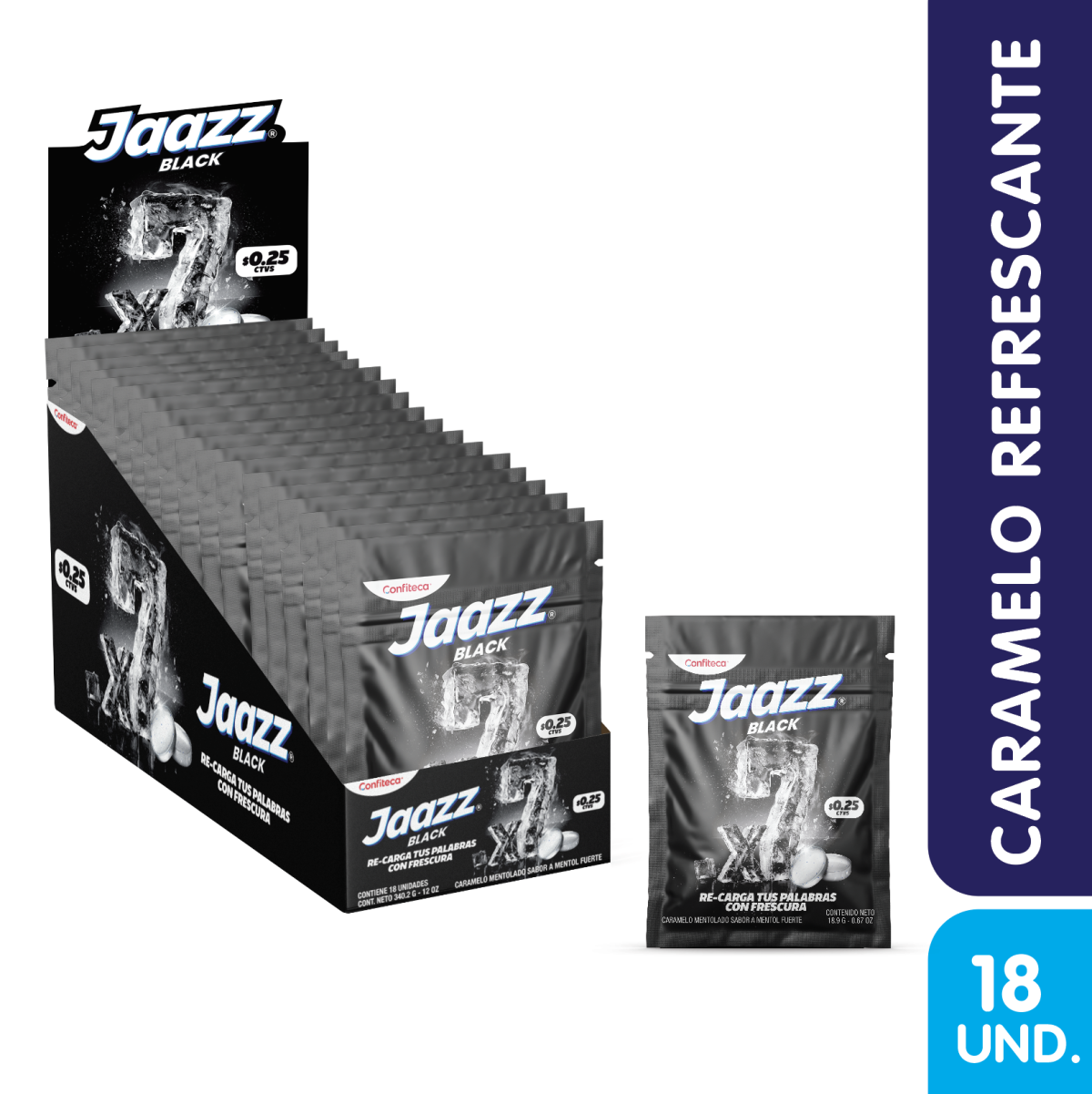 JAAZZ CARAMELO X 7 BLACK 18 x 12 RV1