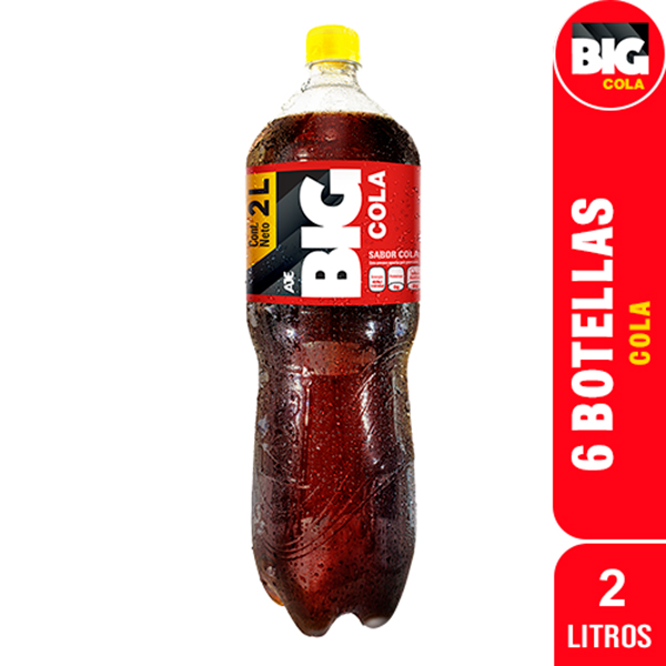 BIG COLA PET NO RETORNABLE 2000 ml 6 pack