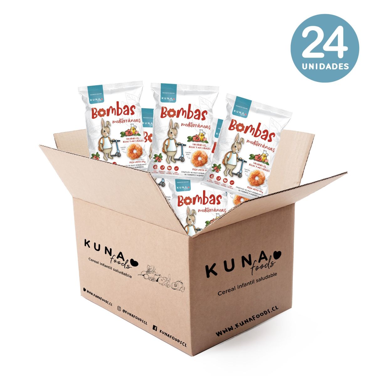 Caja Snack bomba de maiz sabor mediterraneo 24 unidades de 20 gramos ...