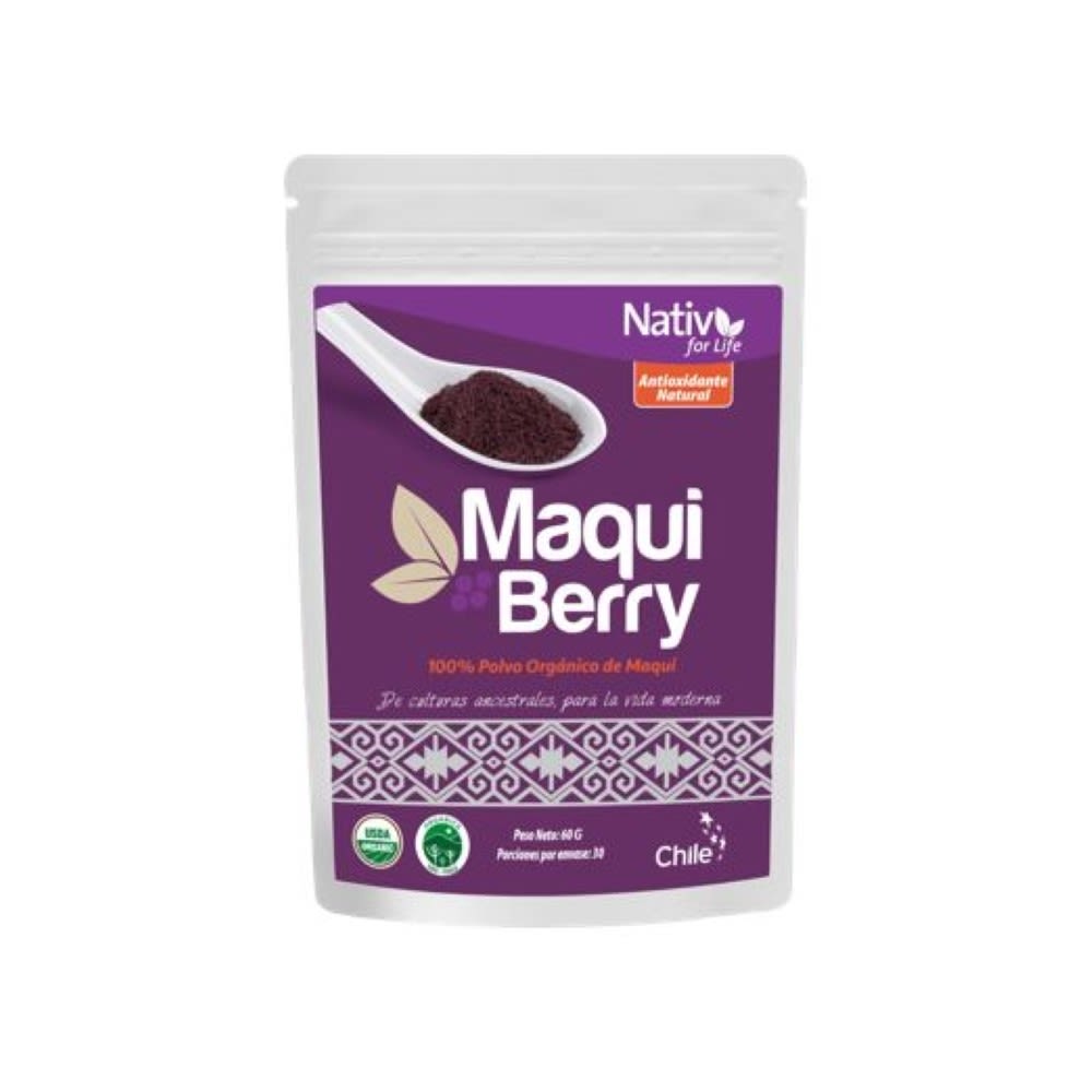Maqui organico berry powder 60 Marca Nativ For Life