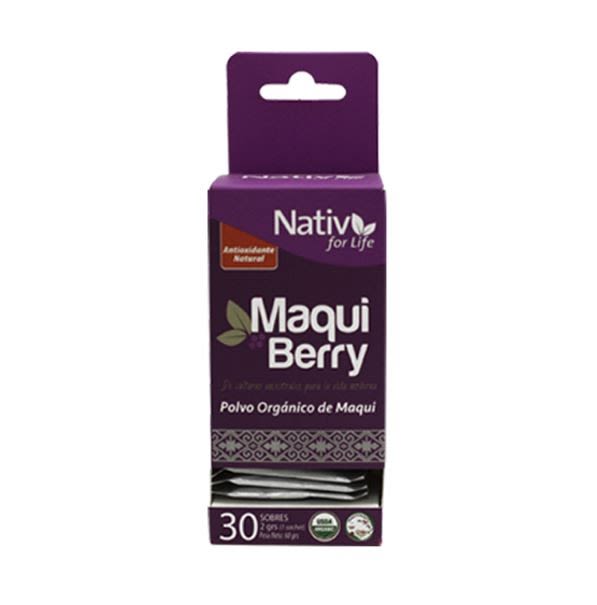 Maqui organico 30 sachet de 2 gramos Marca Nativ For Life