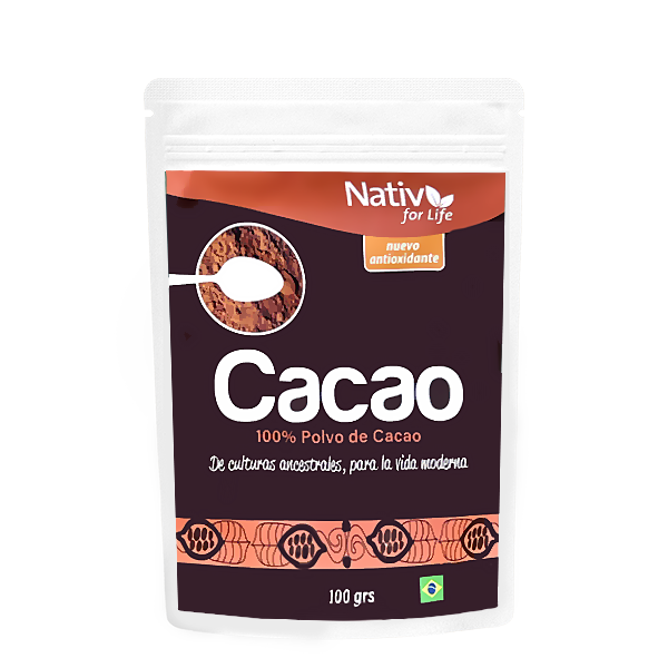 Cacao 100 gramos Marca Nativ for Life