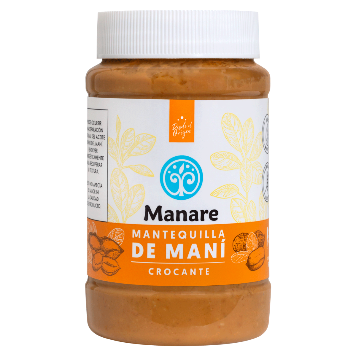 Mantequilla de mani crocante 500 gramos Marca Manare