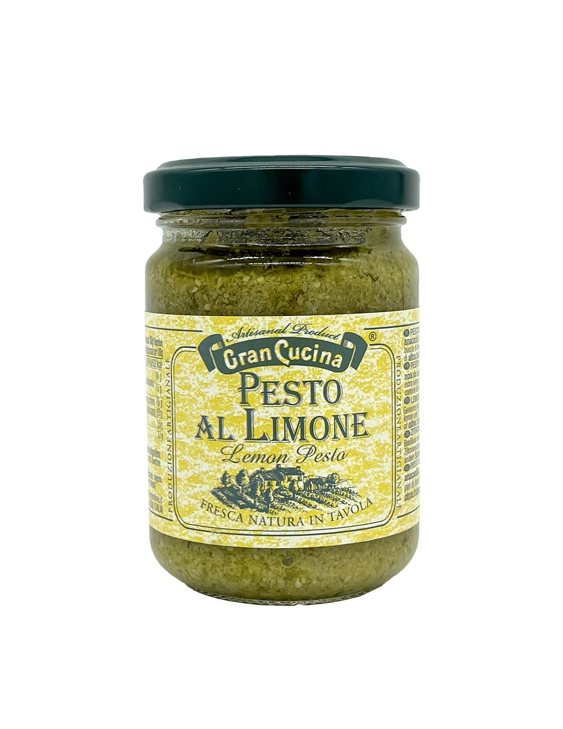 Salsa pesto al limon 130 gramos Marca Gran Cucina