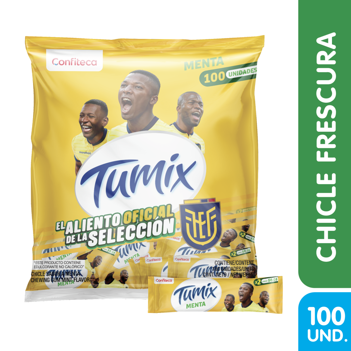TUMIX PASTILLA MENTA PILLOW PACK 2X100X25 RV1
