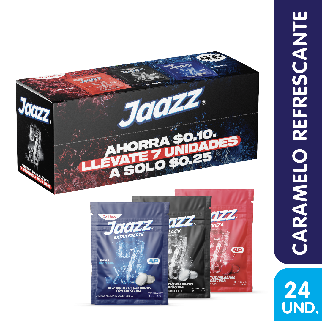 JAAZZ CARAMELO X 7 SURTIDO 24 X 8 RV1