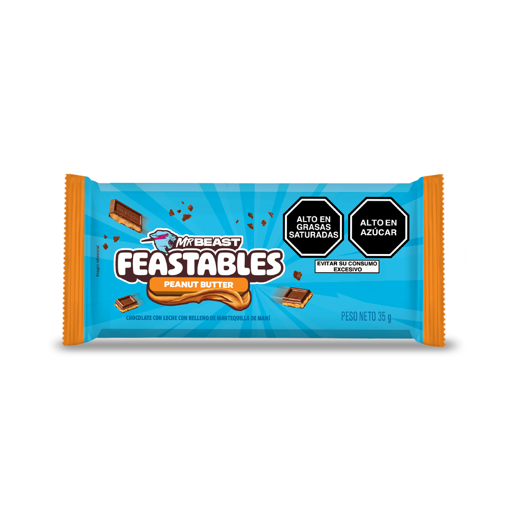 CHOCOLATE CON LECHE CON RELLENO DE MANTEQUILLA DE MANÍ