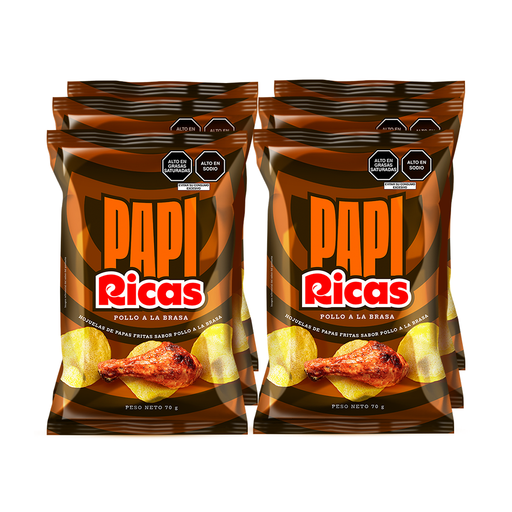 Papi Ricas sabor Pollo a la Brasa de 70 gr