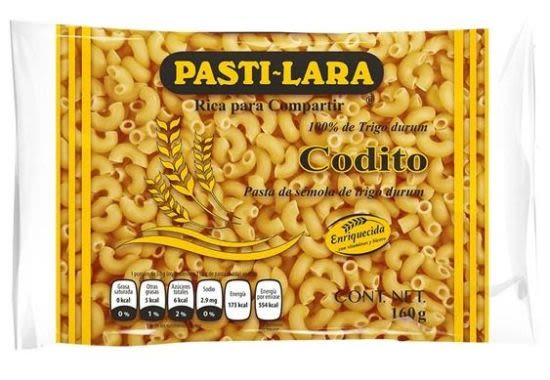 Pasta Para Sopa Pasti-Lara Codito 160 Gr