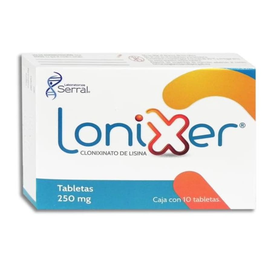 LONIXER c/10 TABS. 250 MG. (DF) Clonixinato de Lisina 250mg.