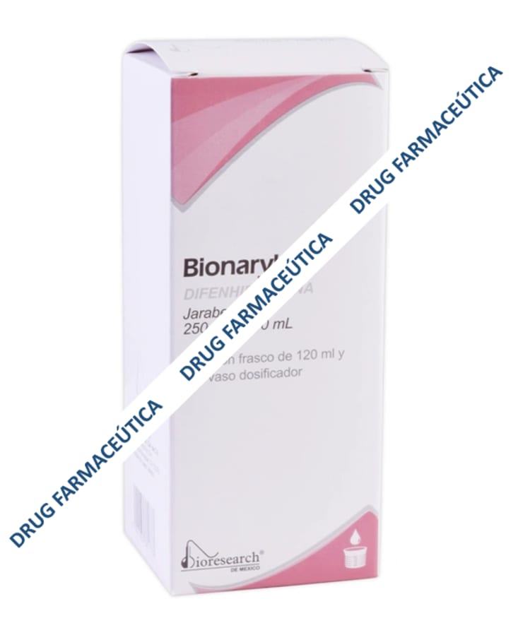 BIONARYL JARABE FCO. 120 ML. 250 MG/100 ML. (DF)