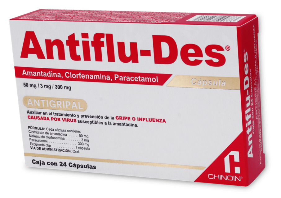 ANTIFLU DES 24 CAPS 1 CAJA 50/3/300 MG. (LV)