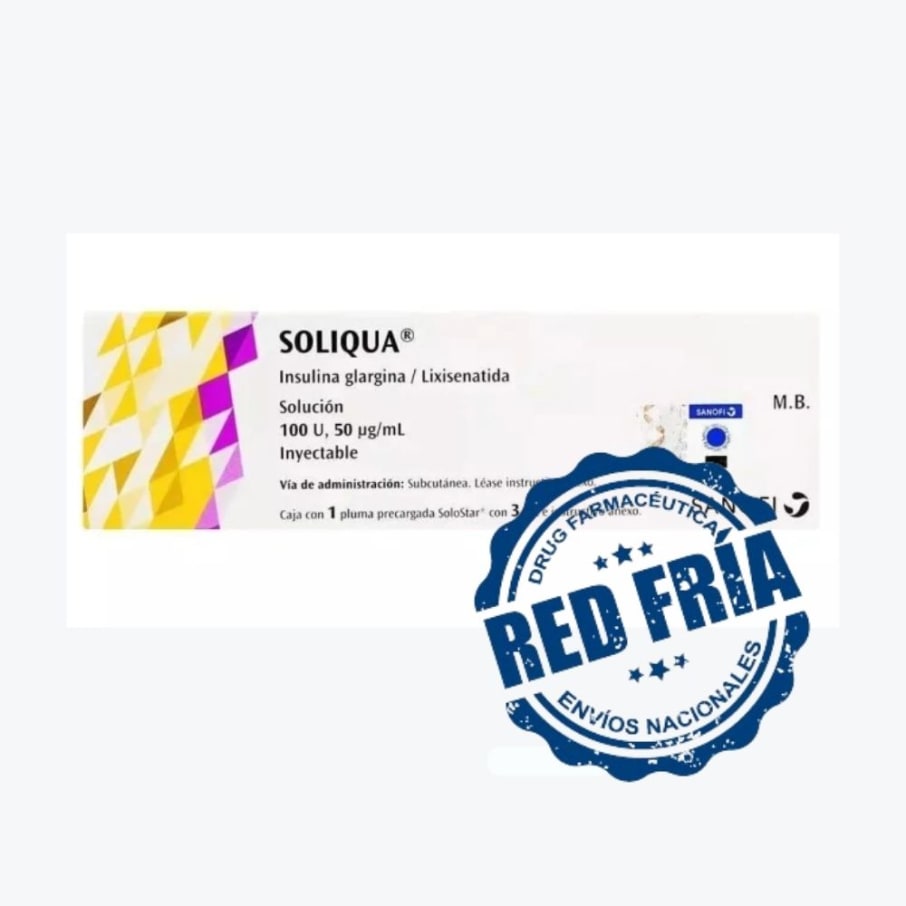 SOLIQUA 100 U 50 MG SOL INY 3 ML PLUMA (RED FRÍA). Insulina glargina ...