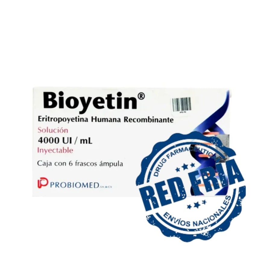 BIOYETIN 4000 UI SOLUCIÓN INYECTABLE 6 FRASCOS ÁMPULA 1 ML (RED FRÍA ...