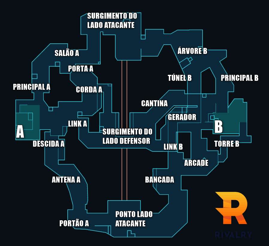 Fracture Valorant| Todos Callouts e estratégias no mapa | Rivalry