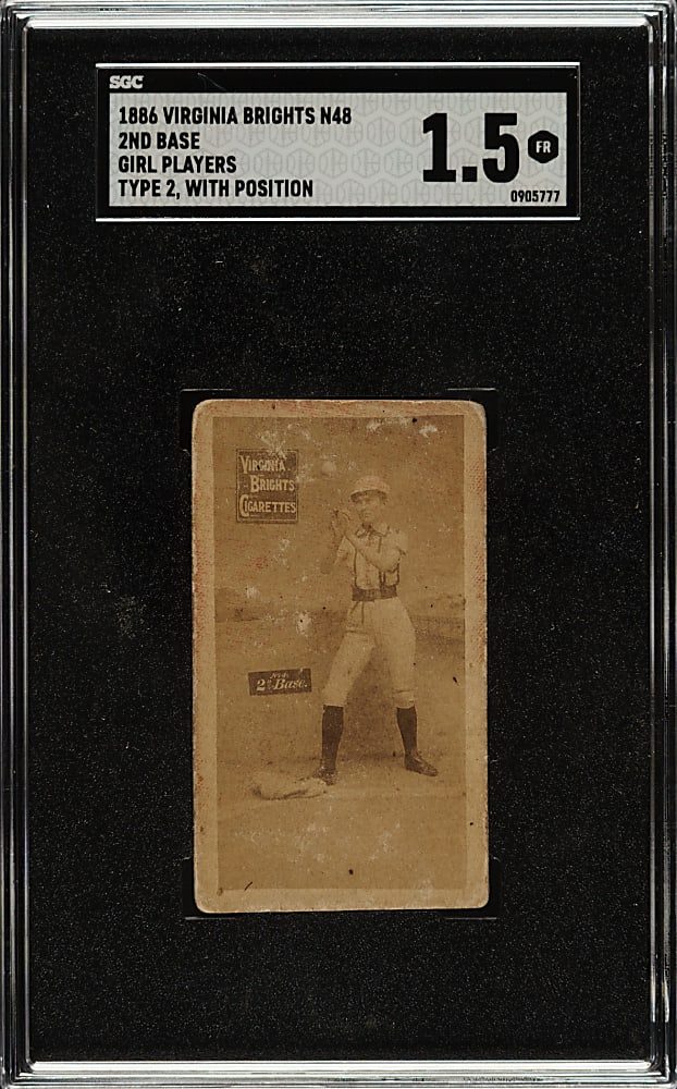 1886 N48 Allen & Ginter Virginia Brights Cigarettes Woman's Baseball ...